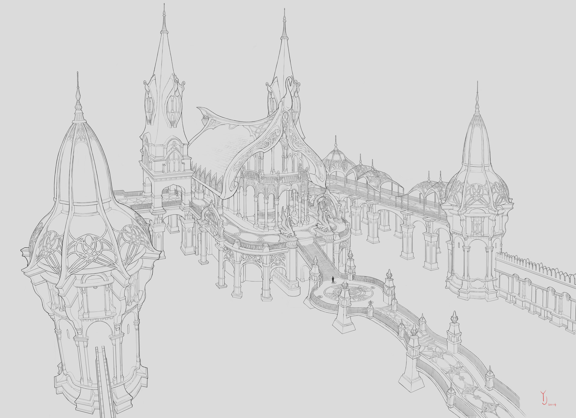 ArtStation - Elf Lake village