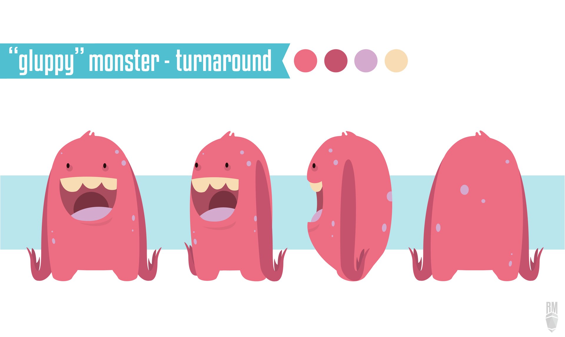 ArtStation - Gluppy the Monster Turnaround