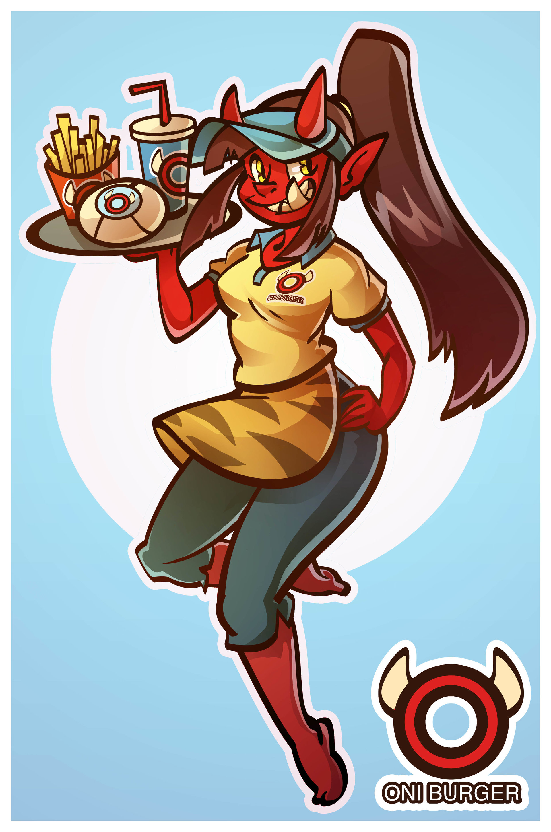 Benedict Alvin Coo - Oni Burger Waitress Pin-Up