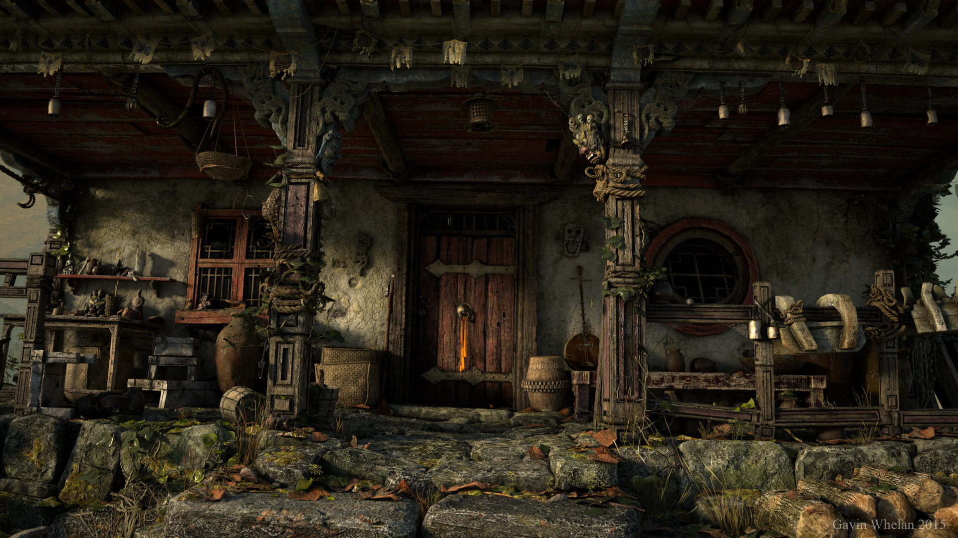 An Old Warrior's Home by Gavin Whelan : r/ImaginaryLandscapes