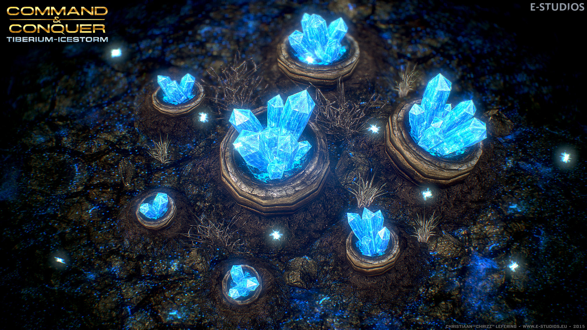 ArtStation - Blue Tiberium Crystals