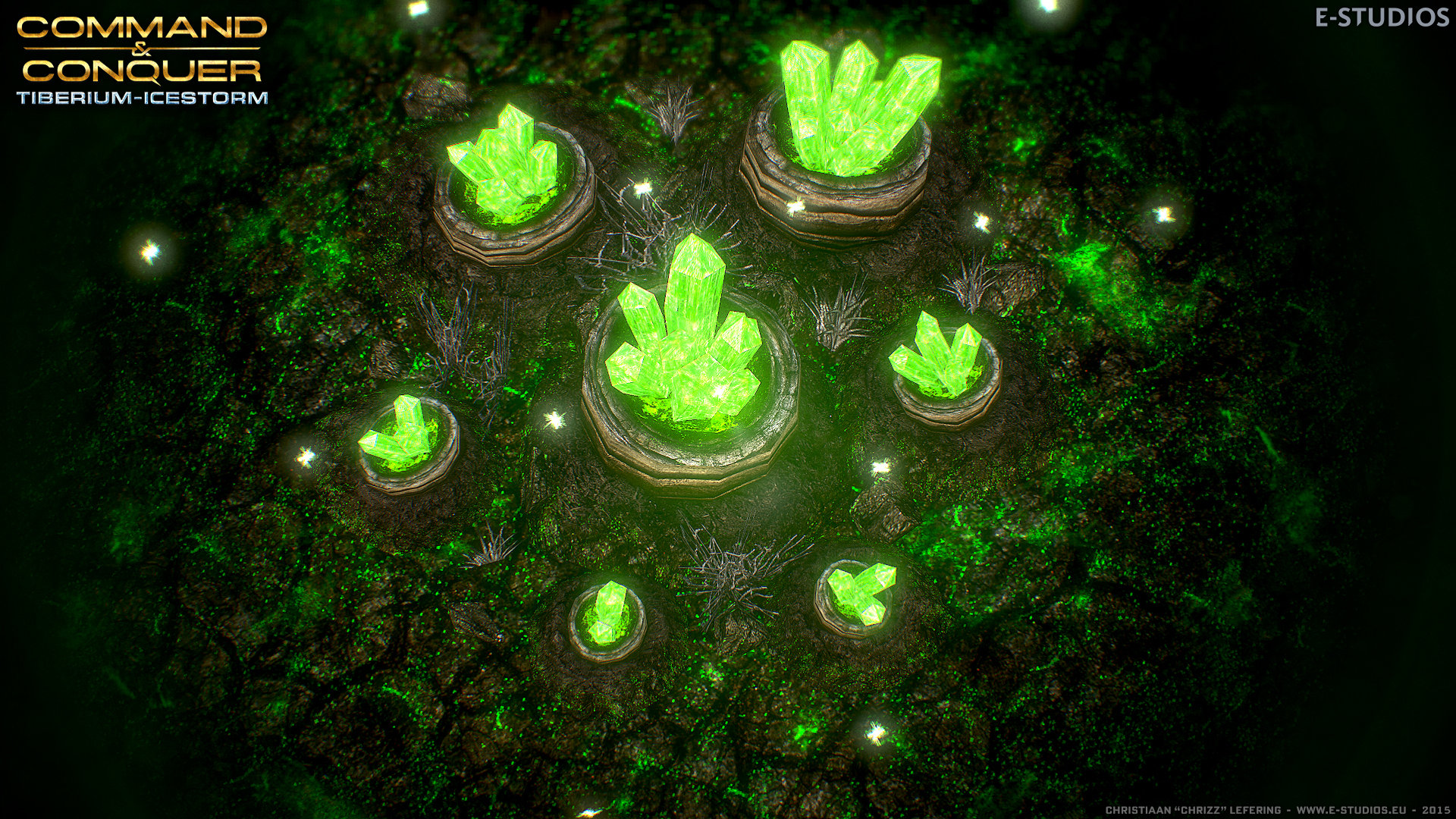ArtStation - Green Tiberium Crystals