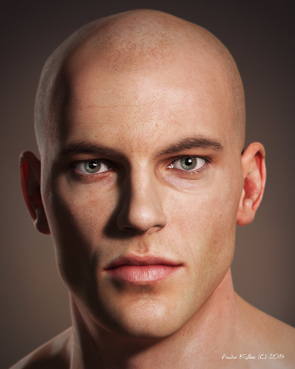 Male Face Reference For 3d
