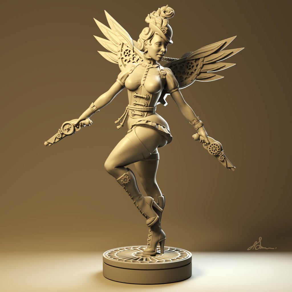 Steampunk Angel Sketch