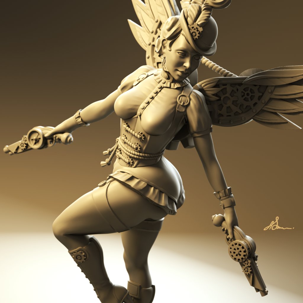 Steampunk Angel Sketch