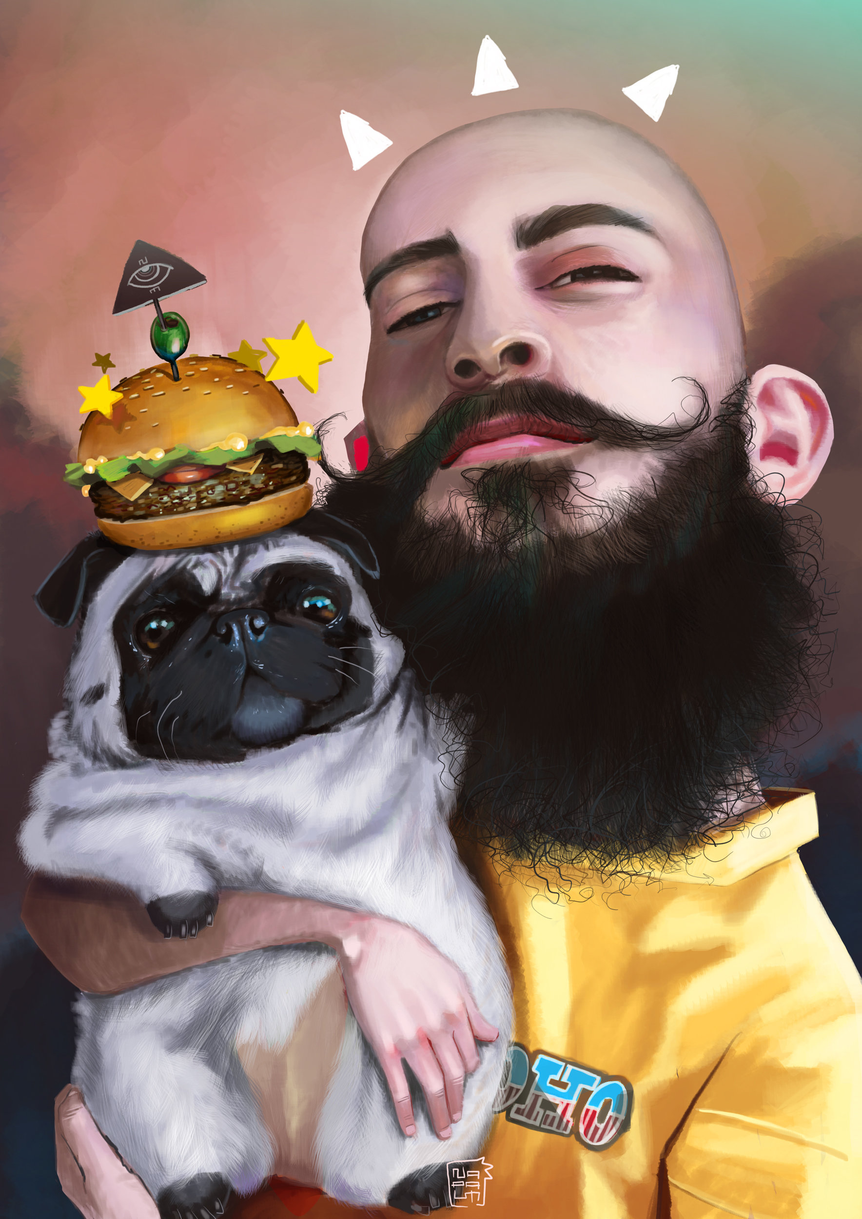 ArtStation - moonlight pug burger