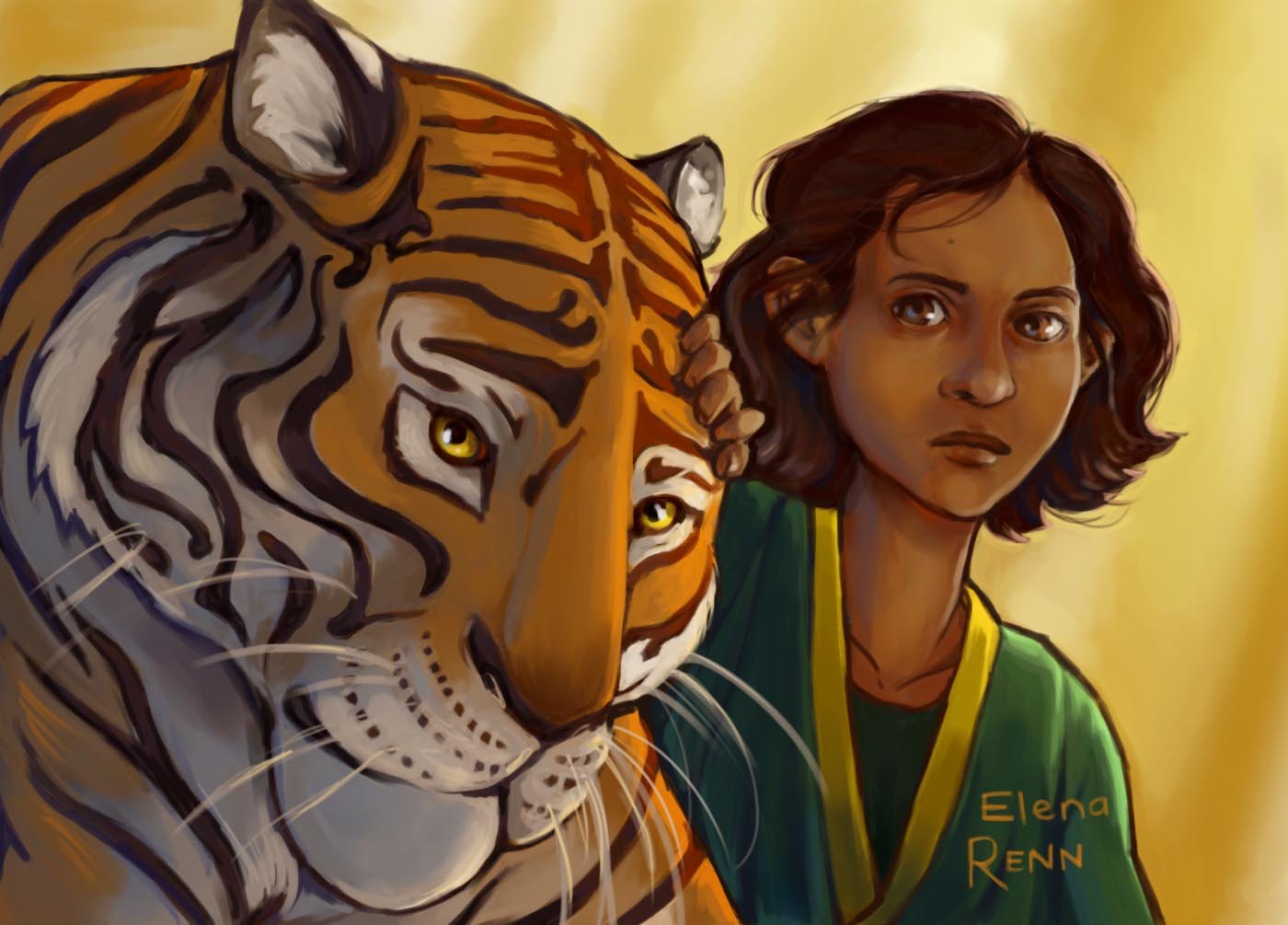 ArtStation - Tiger and girl
