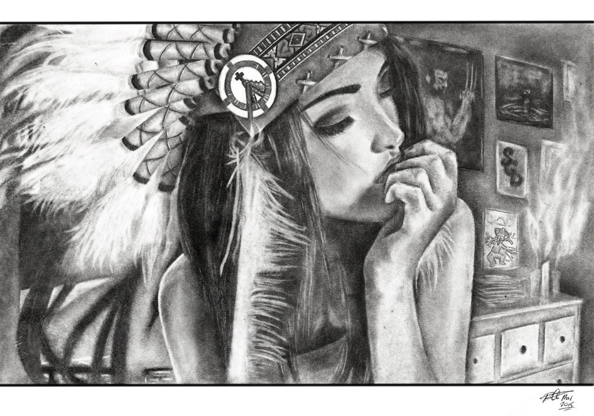 ArtStation - Pencil Drawing "Indian 2"