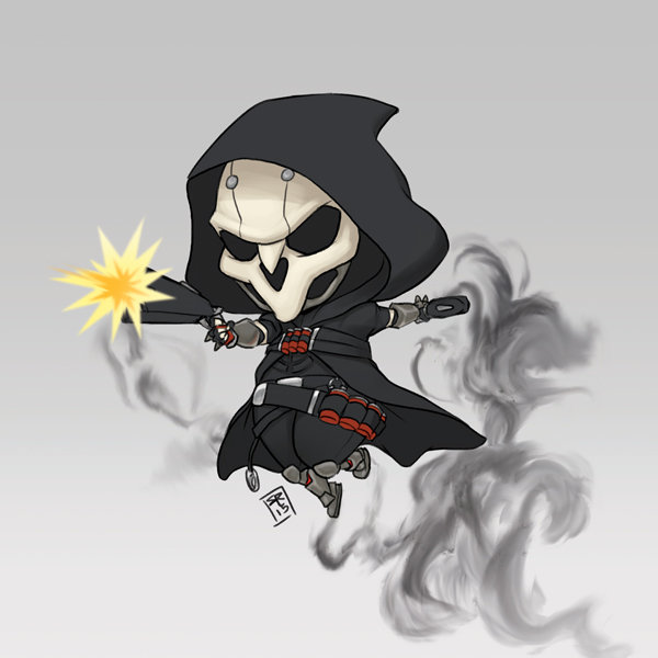 how to draw reaper overwatch chibi
