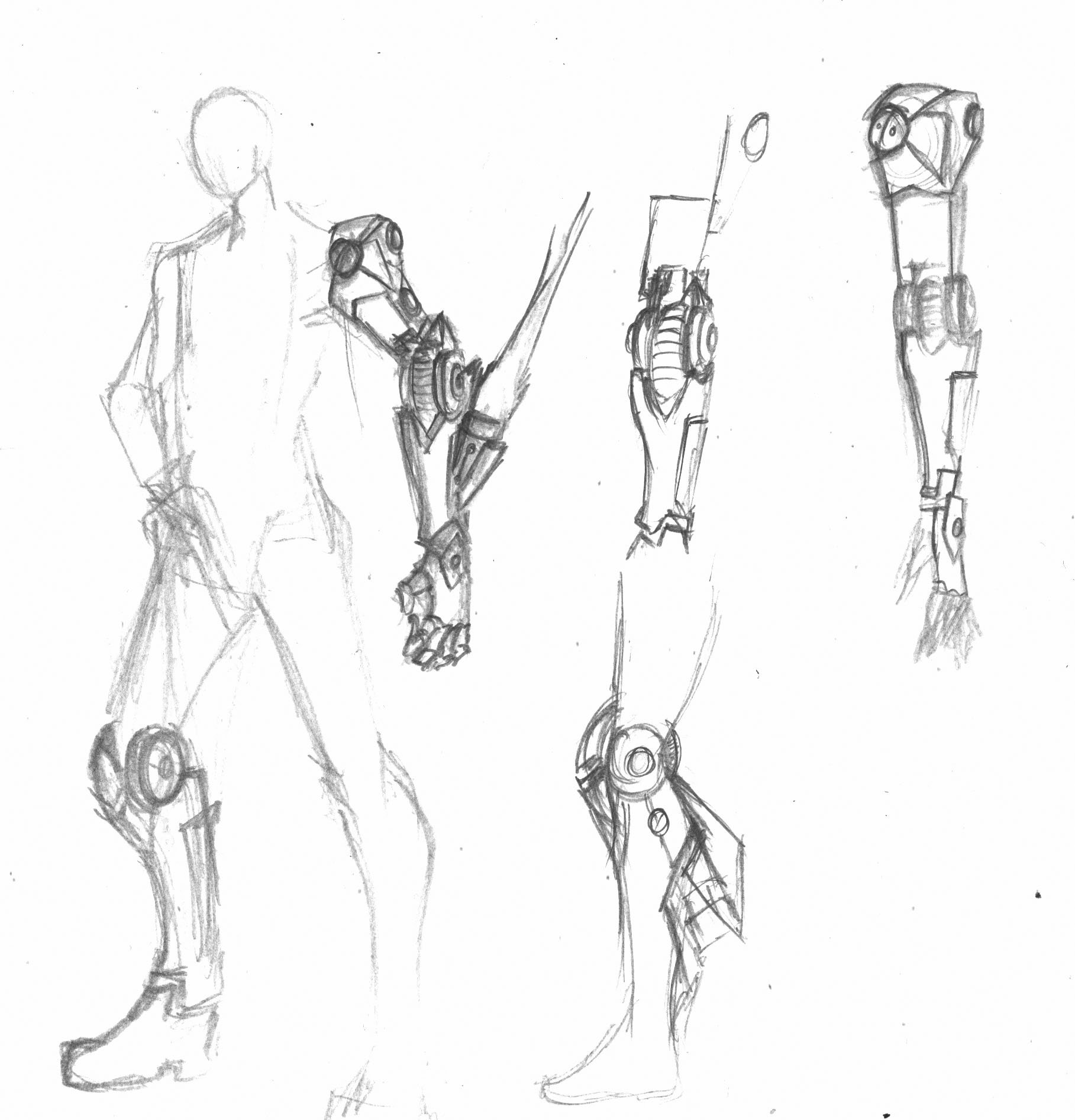 cyborg drawing reference