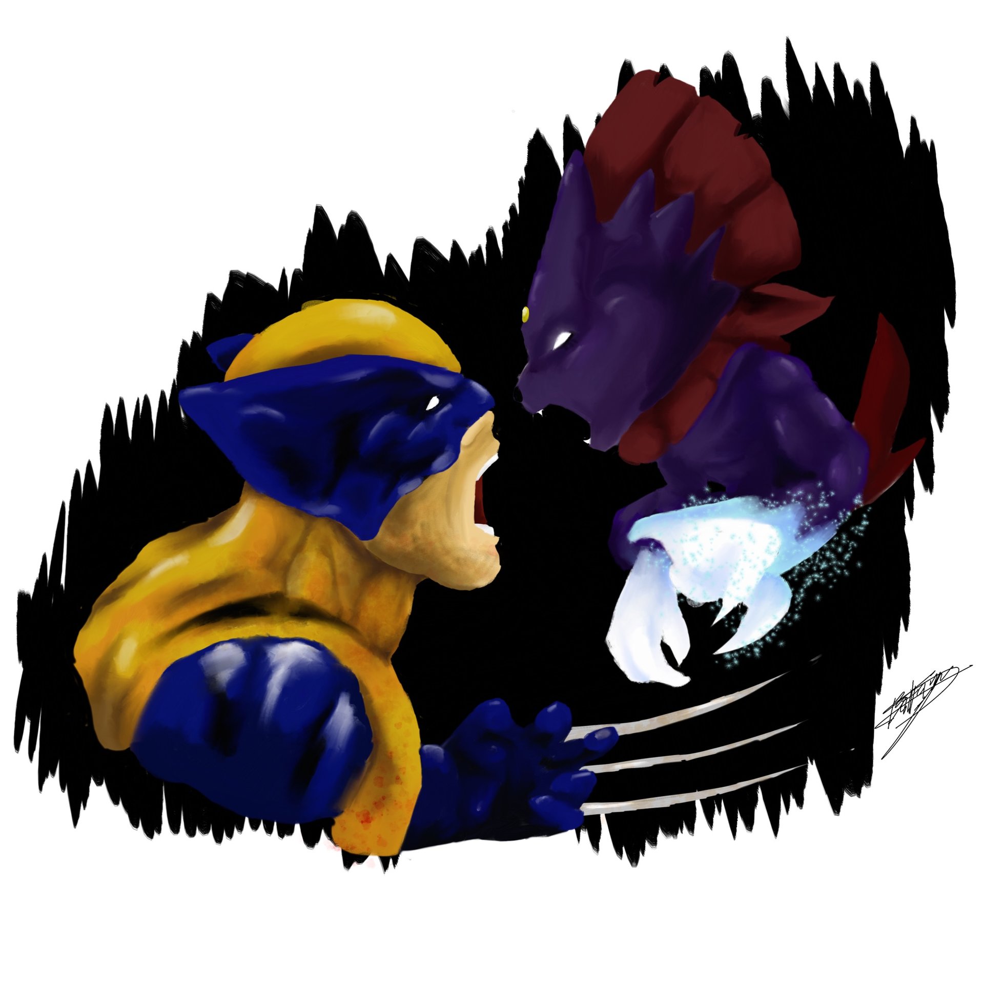 ArtStation - Wolverine vs. Weavile