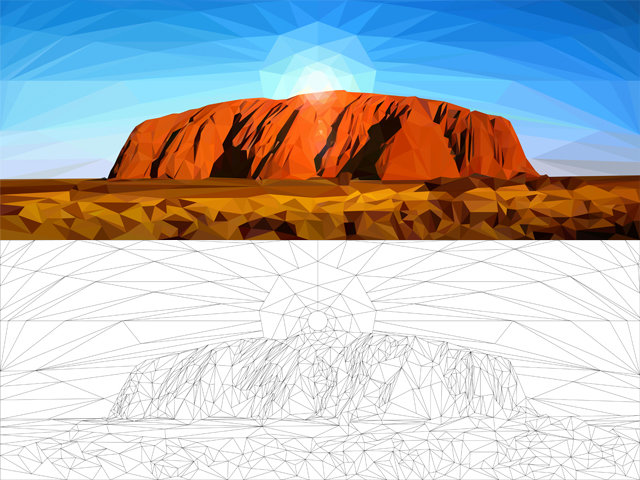 how to draw uluru rock
