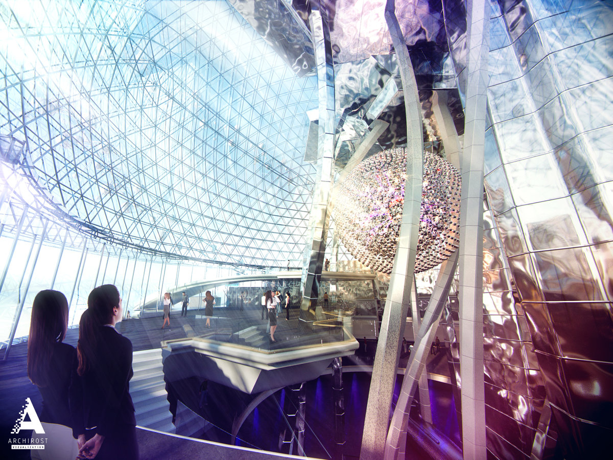 ArtStation - Concept of the pavilion of Atomic Energy.