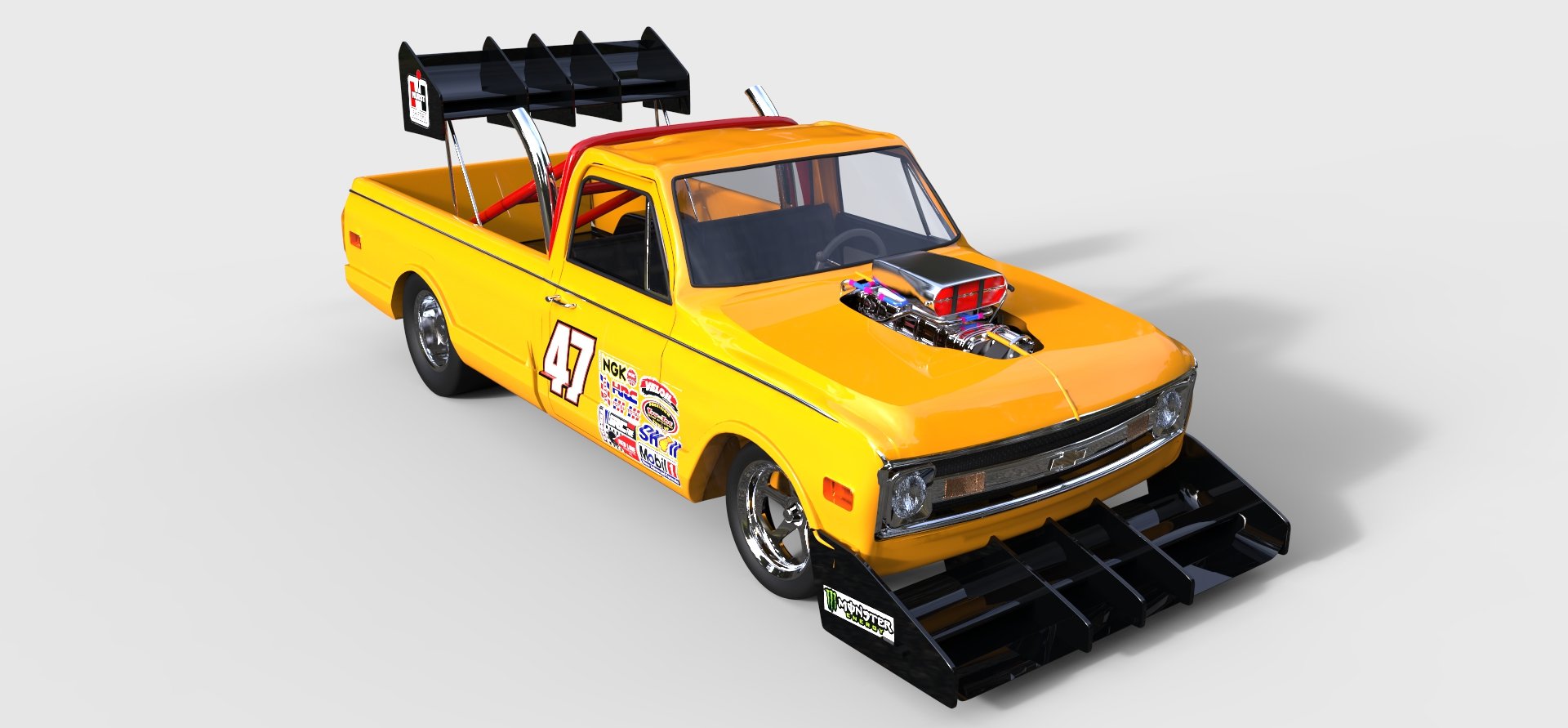 ArtStation - Chevy C10 'Drag' modified