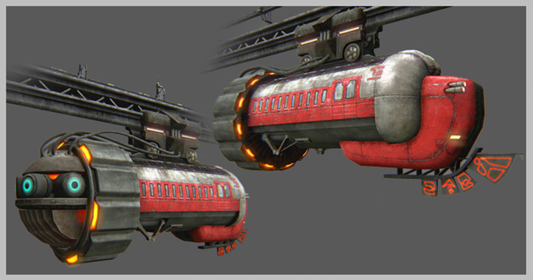 ArtStation - Sci-fi Tram