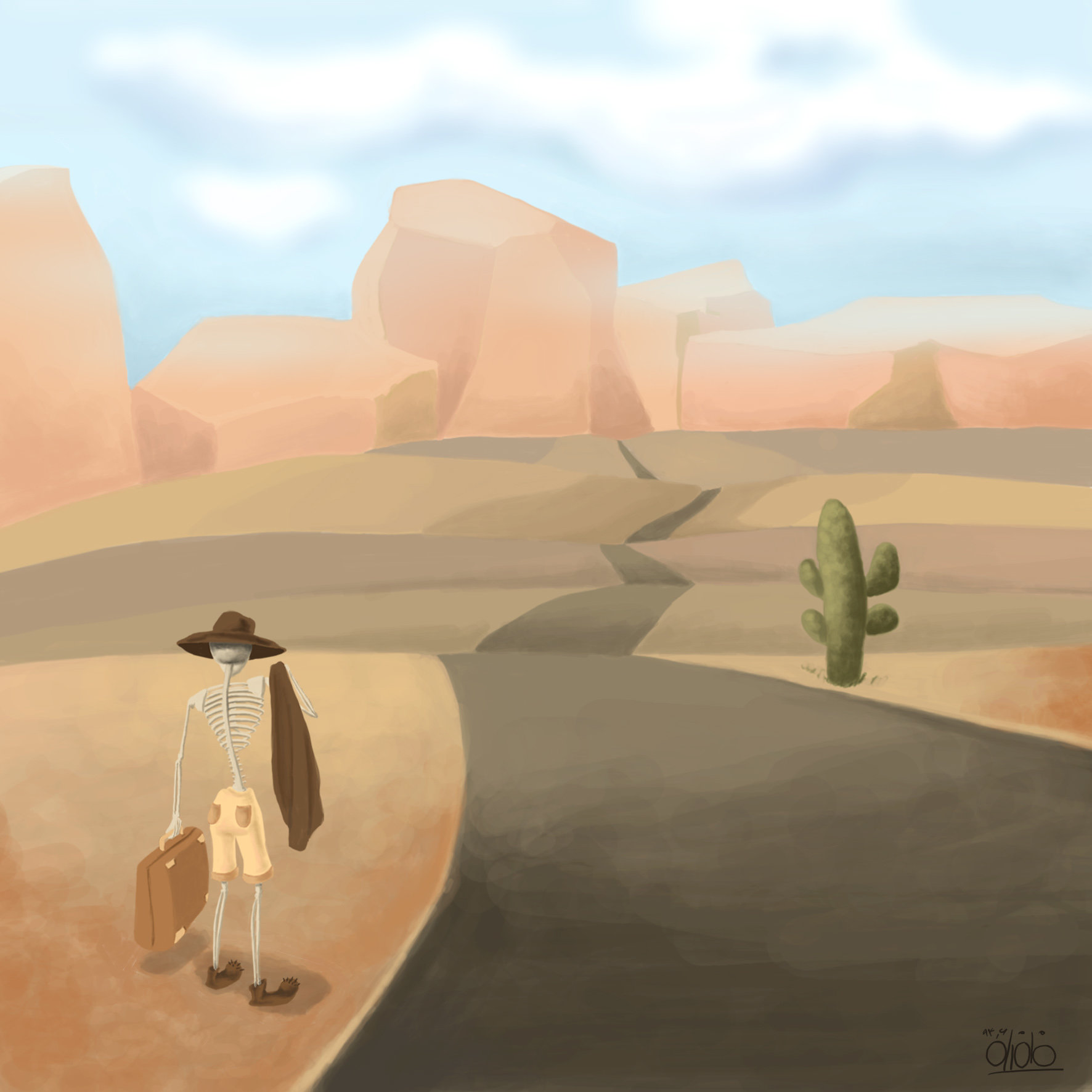 Fazeleh Mousavi - Mr.Skeleton on the road