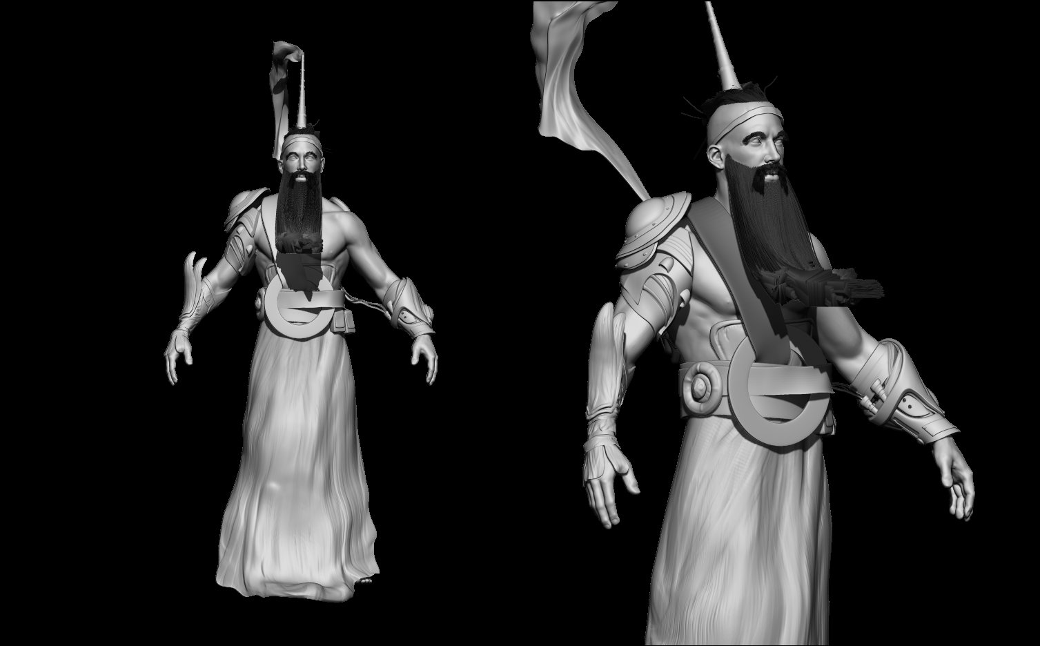 ArtStation - progress warrior modeling