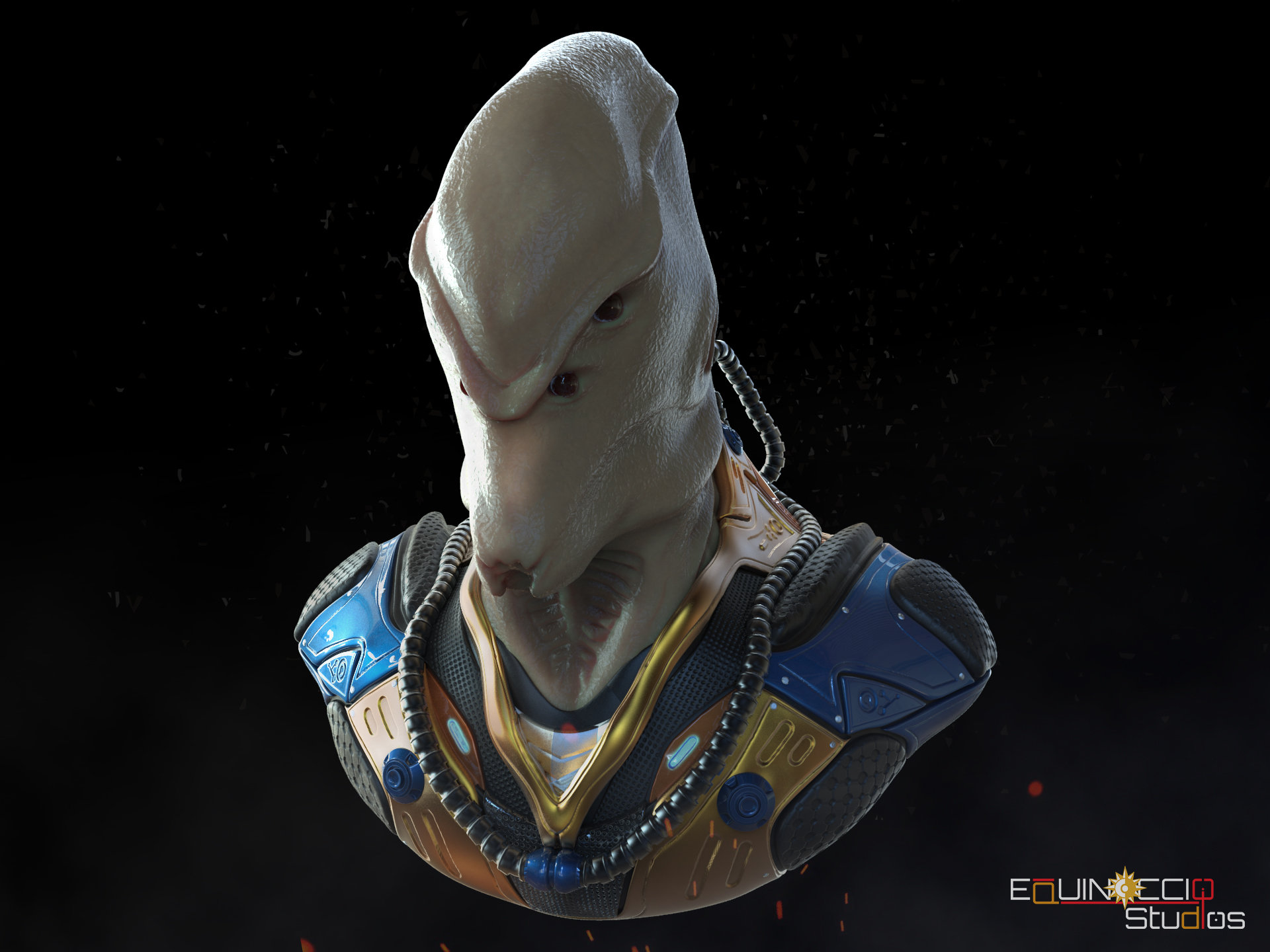 ArtStation - Zholu - Alien Pilot Bust