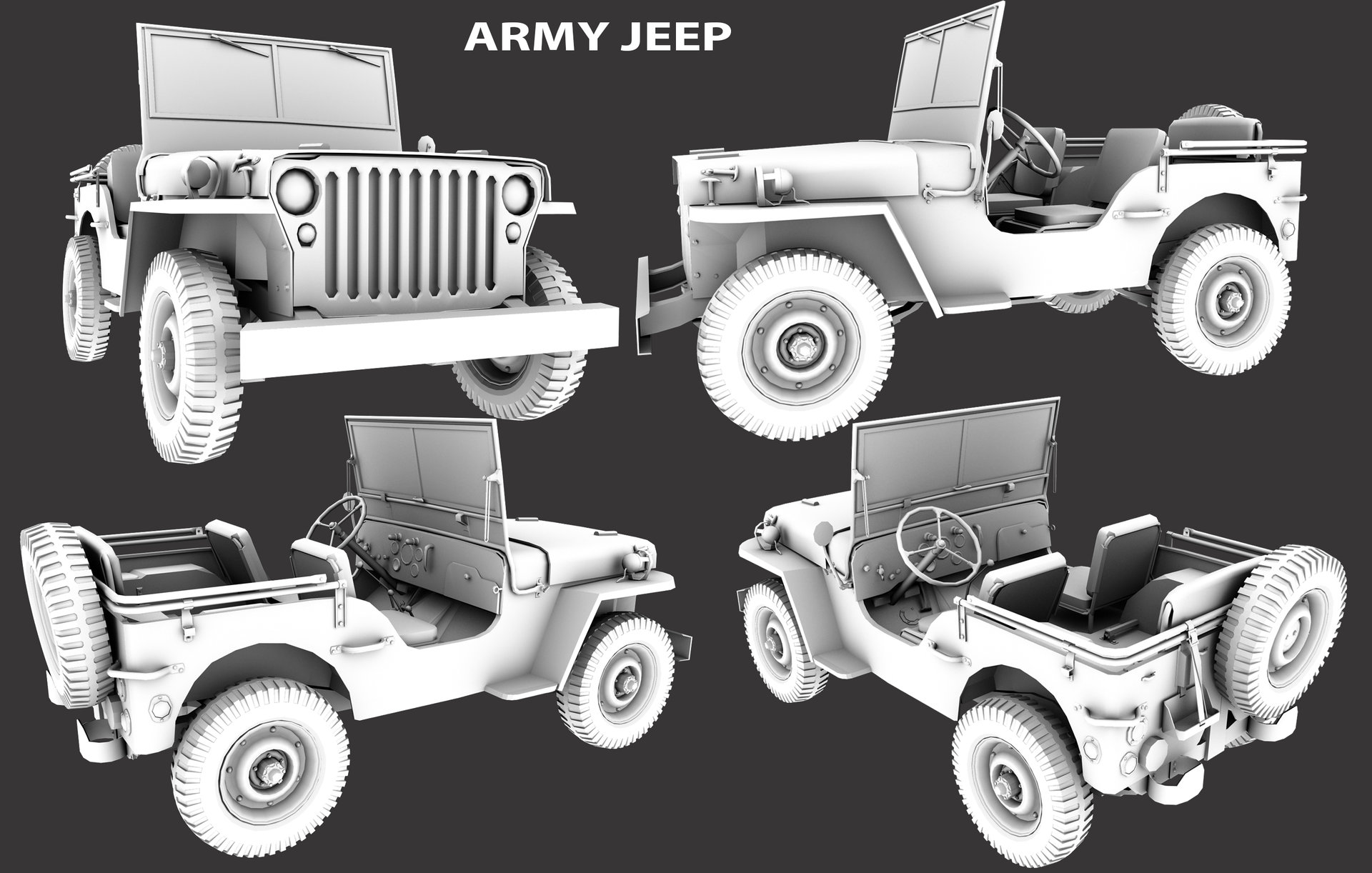 ArtStation - Army Jeep
