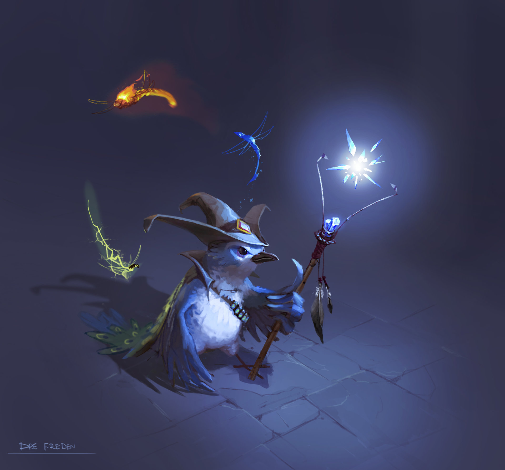 ArtStation - Bluebird Wizard