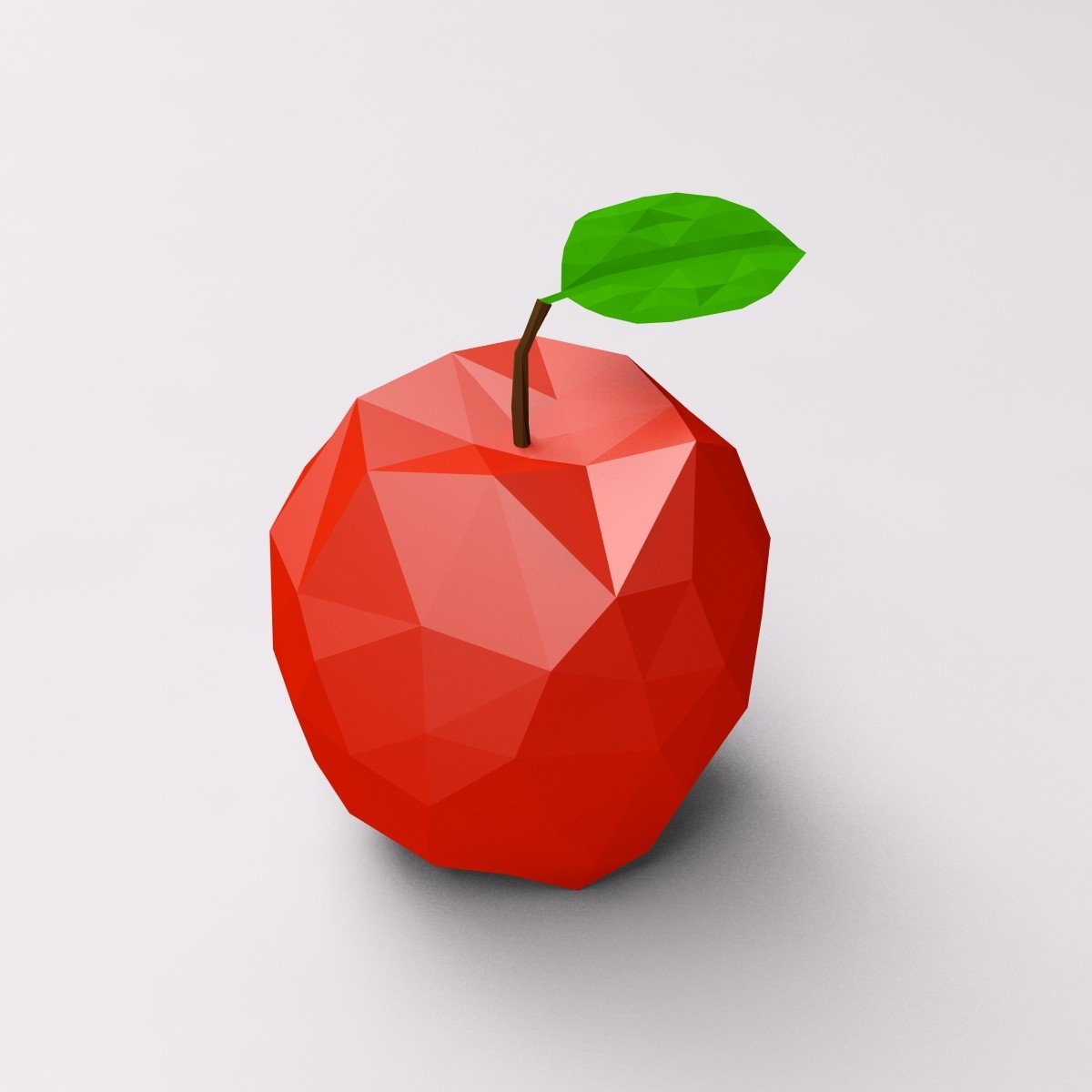 AlexanderDesign - Cartoon low poly apple
