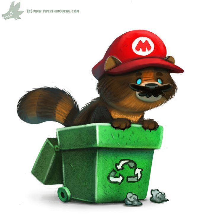 ArtStation - Daily Paint #1041. Tanooki Mario