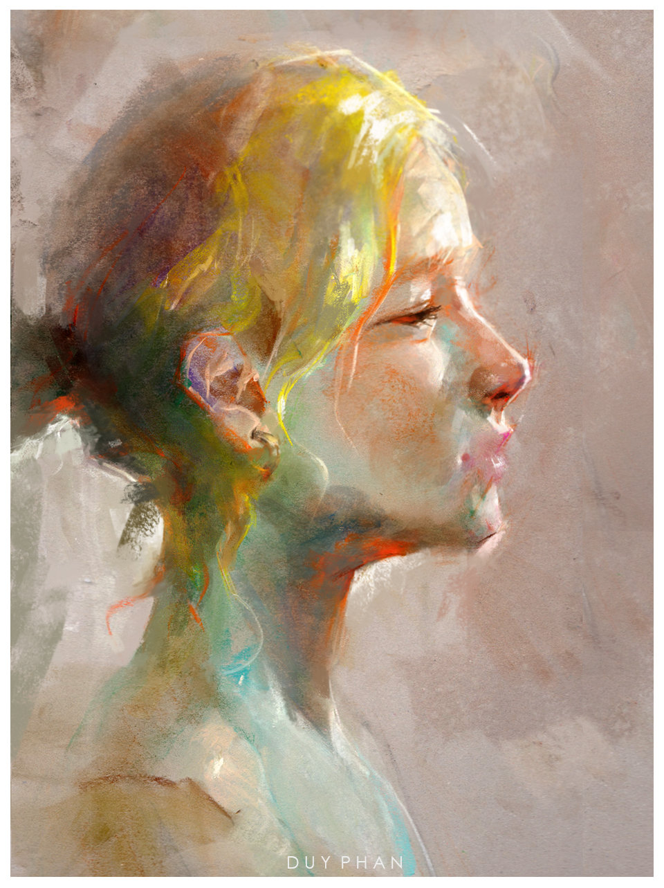 ArtStation - Portrait with sunshine