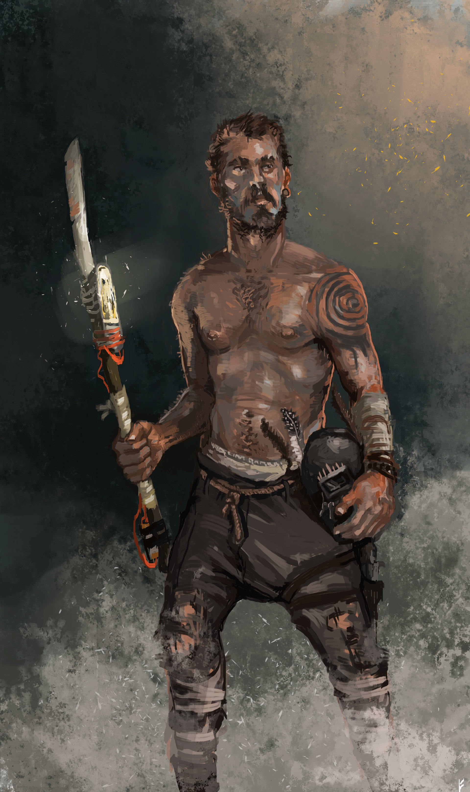 ArtStation - Post-apocalyptic warrior