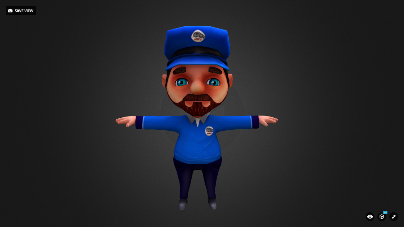 indian bus driver 3d