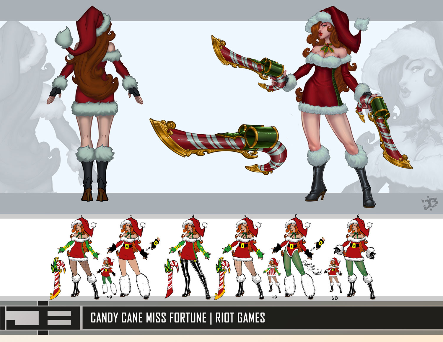 Jon Buran - Candy Cane Miss Fortune Asset Sheet