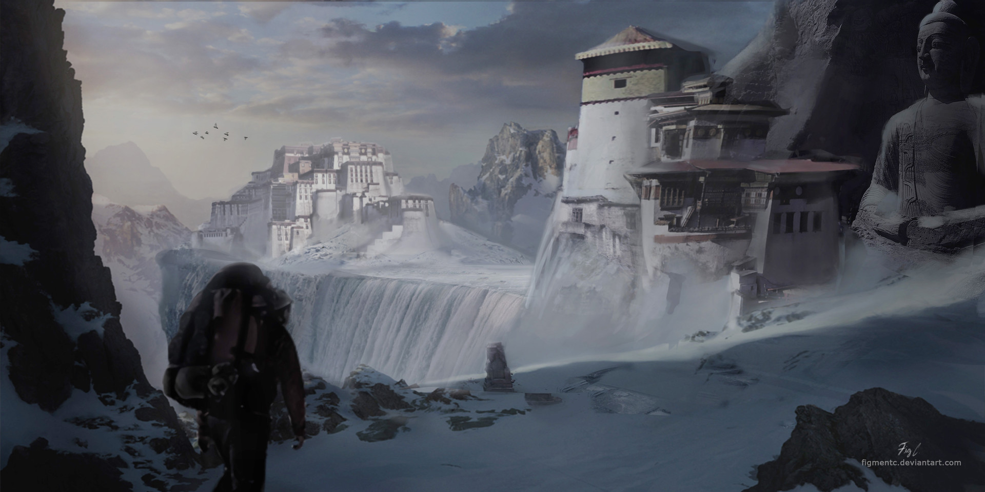 ArtStation - Snowy temple concept