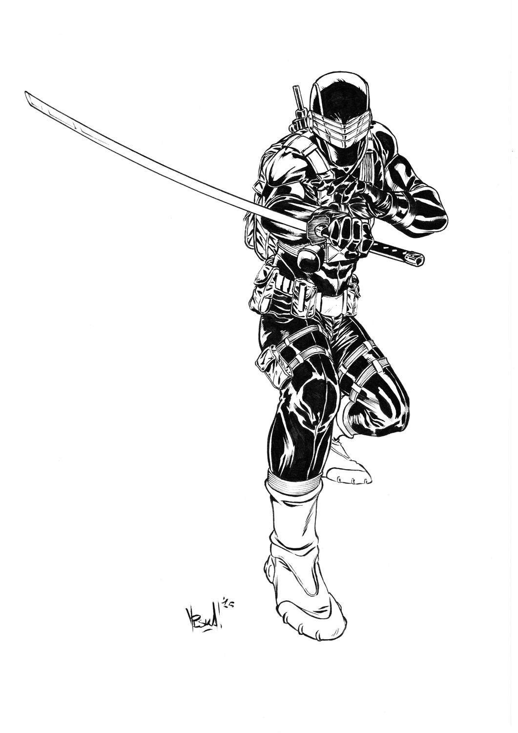 snake eyes gi joe coloring pages