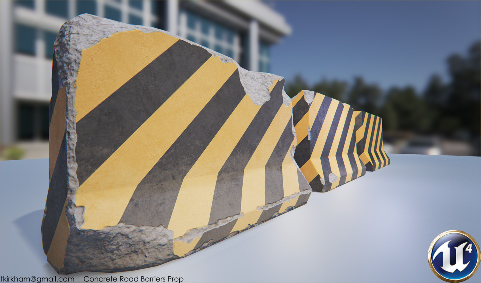 ArtStation - Concrete Barrier Game Props