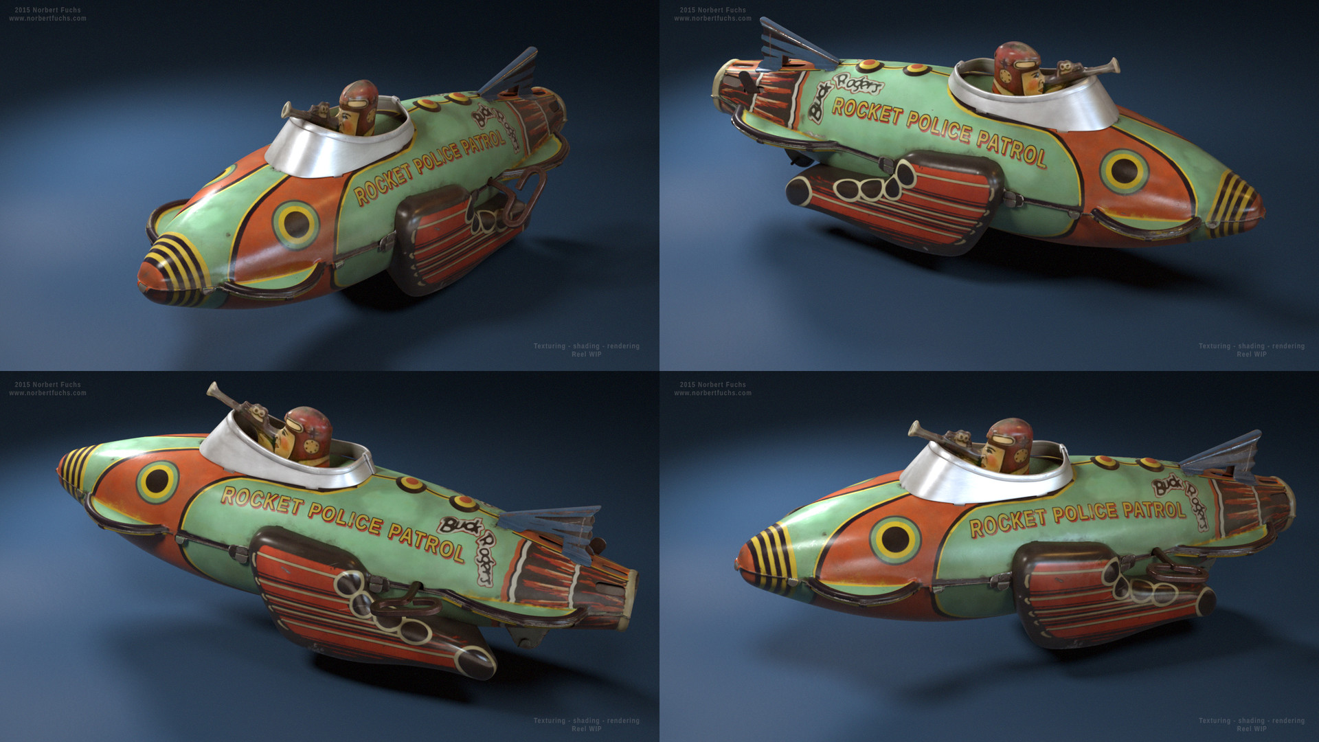 Tin Toy Buck Rogers Spaceship