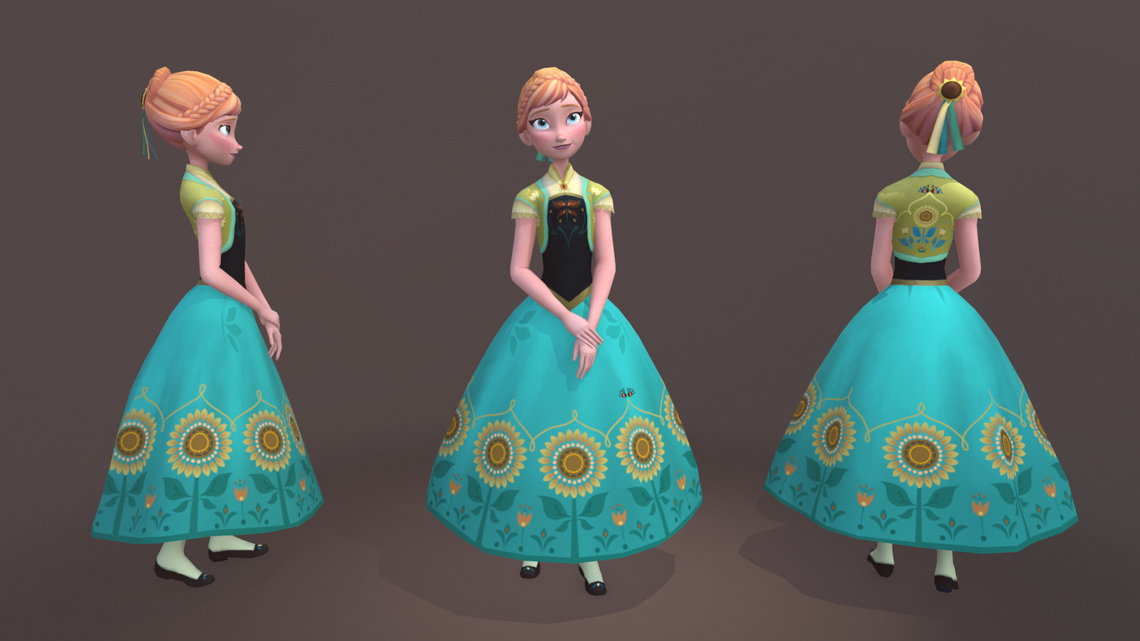 Robert Fink - Disney Frozen: Anna Low Poly Model