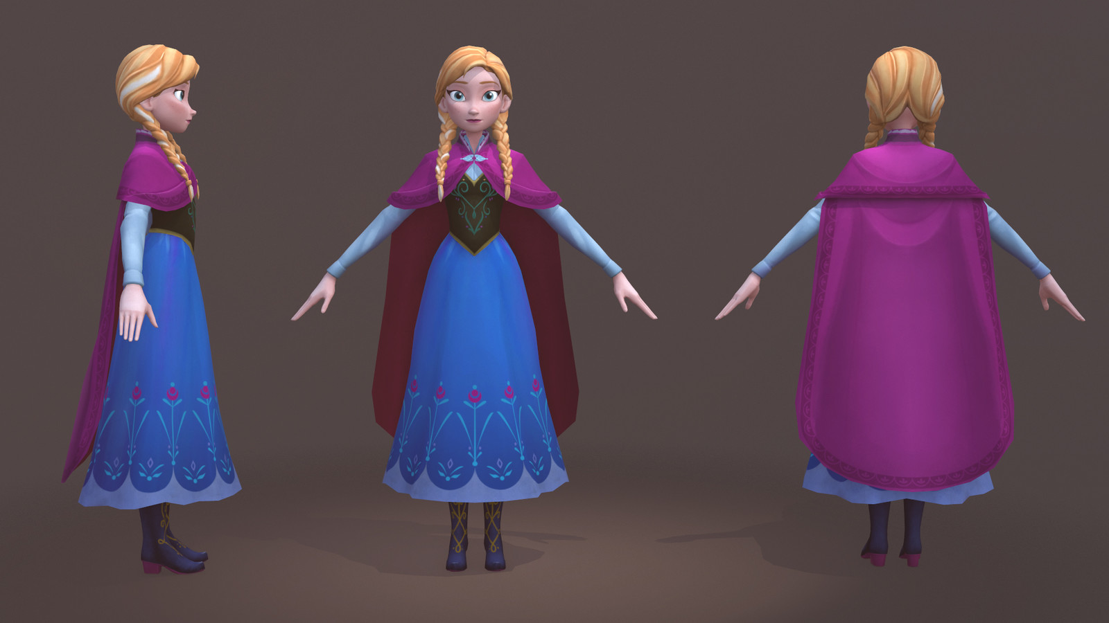 Robert Fink - Disney Frozen: Anna Low Poly Model