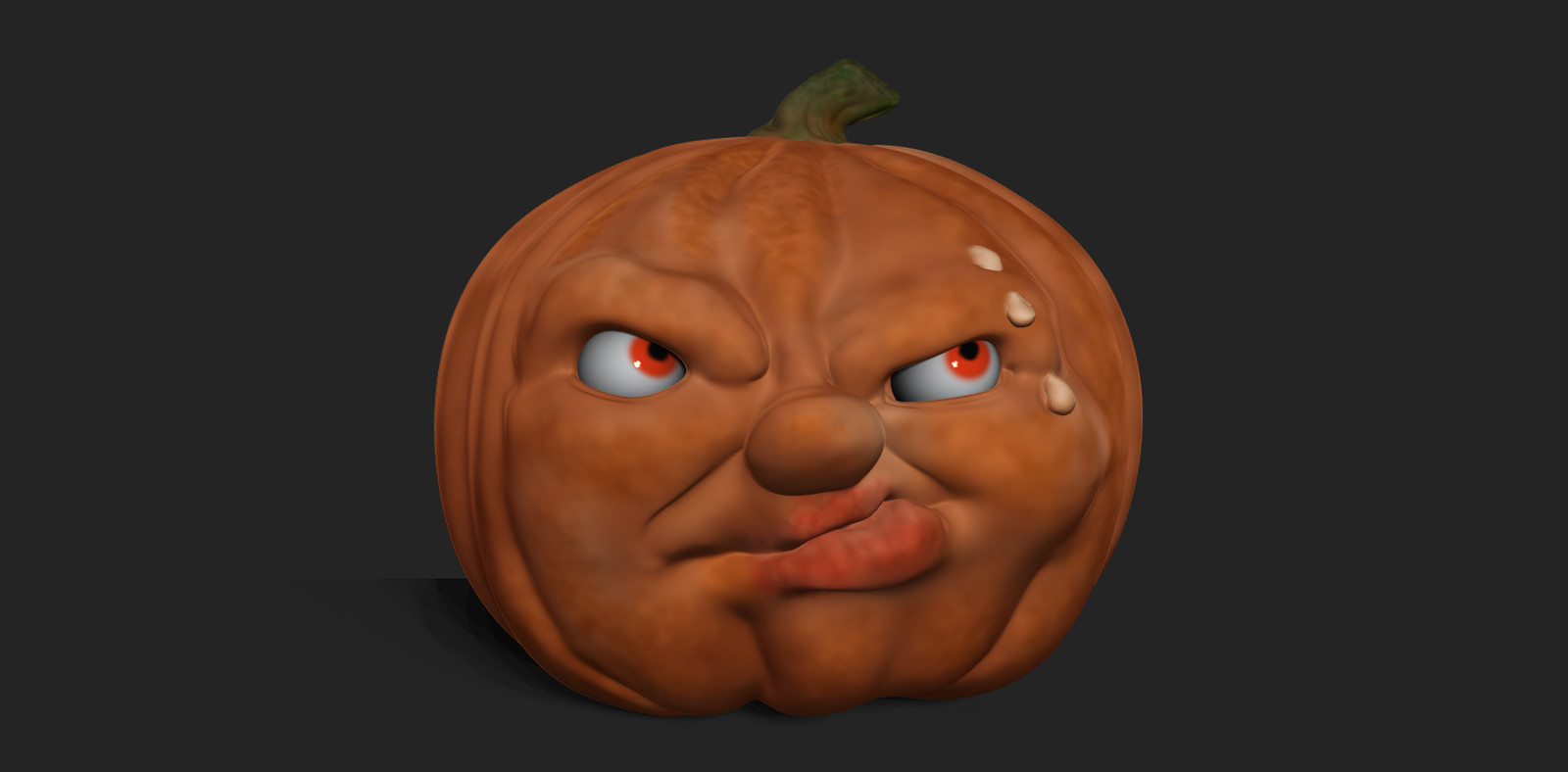 Sean Lake - Gus, the Grumpy Pumpkin. "California Autumn? My arse."