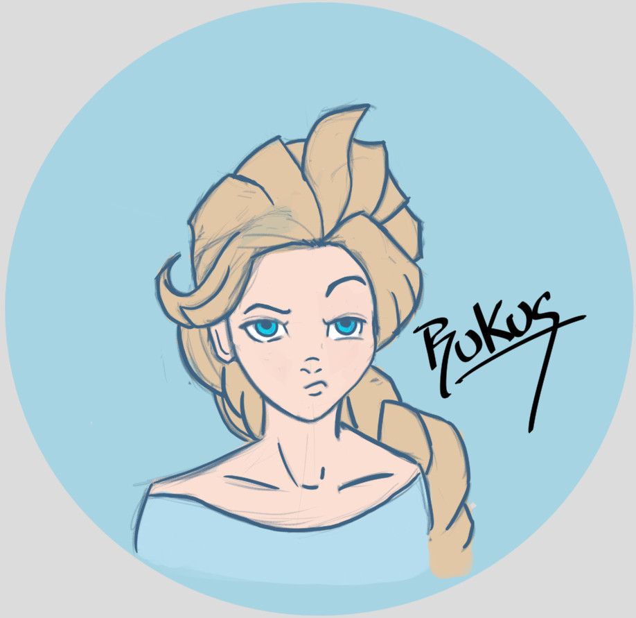 ArtStation - Elsa, Cartoon Portrait
