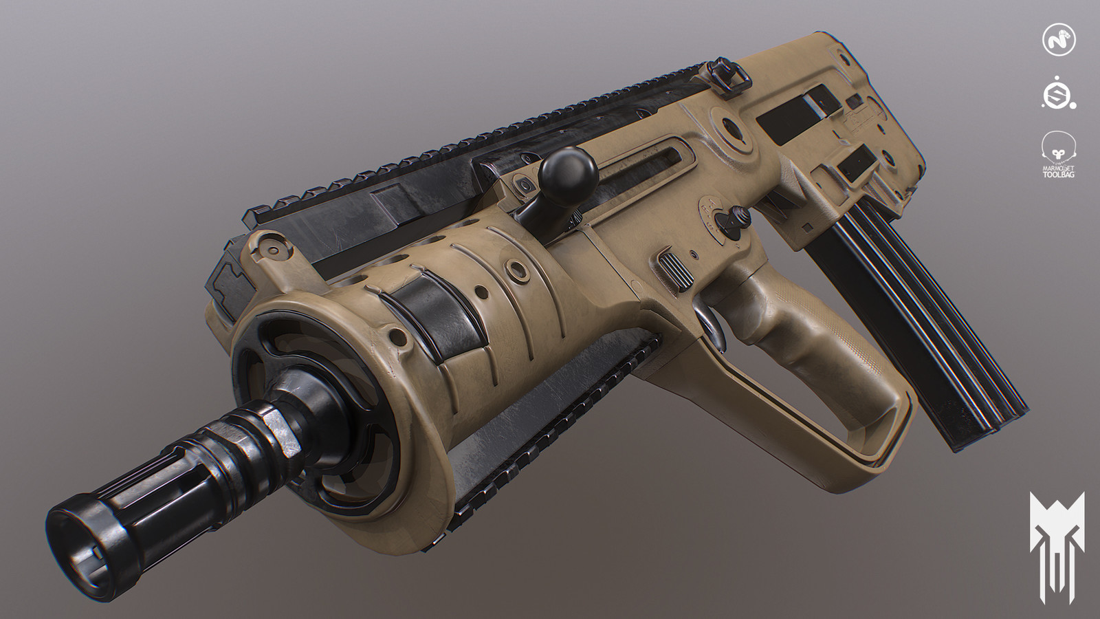 Elliot Sharp - Freelance 3D Artist - X95 Flattop Assault Rifle
