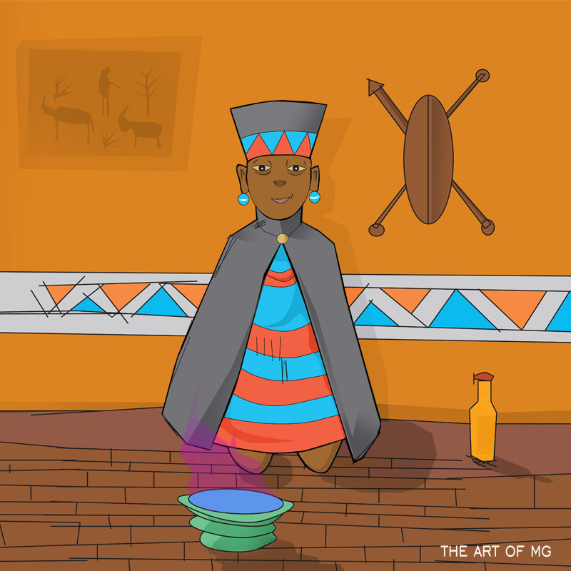 ArtStation - Mac g candys house gogo the sangoma illustration