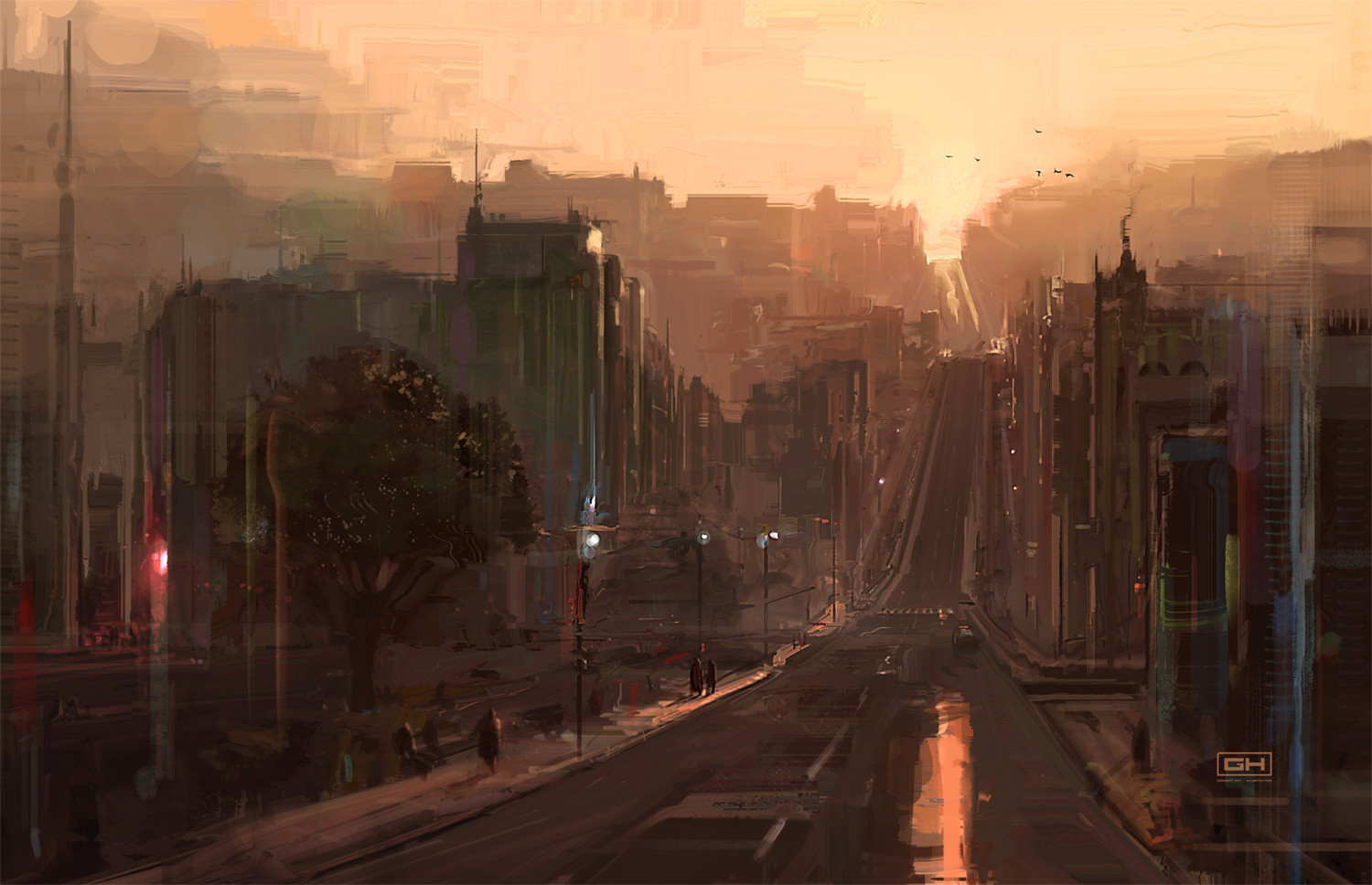 ArtStation - City life sketch