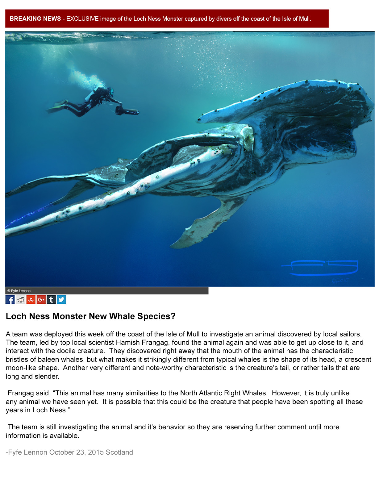 Loch Ness Monster Underwater Photos