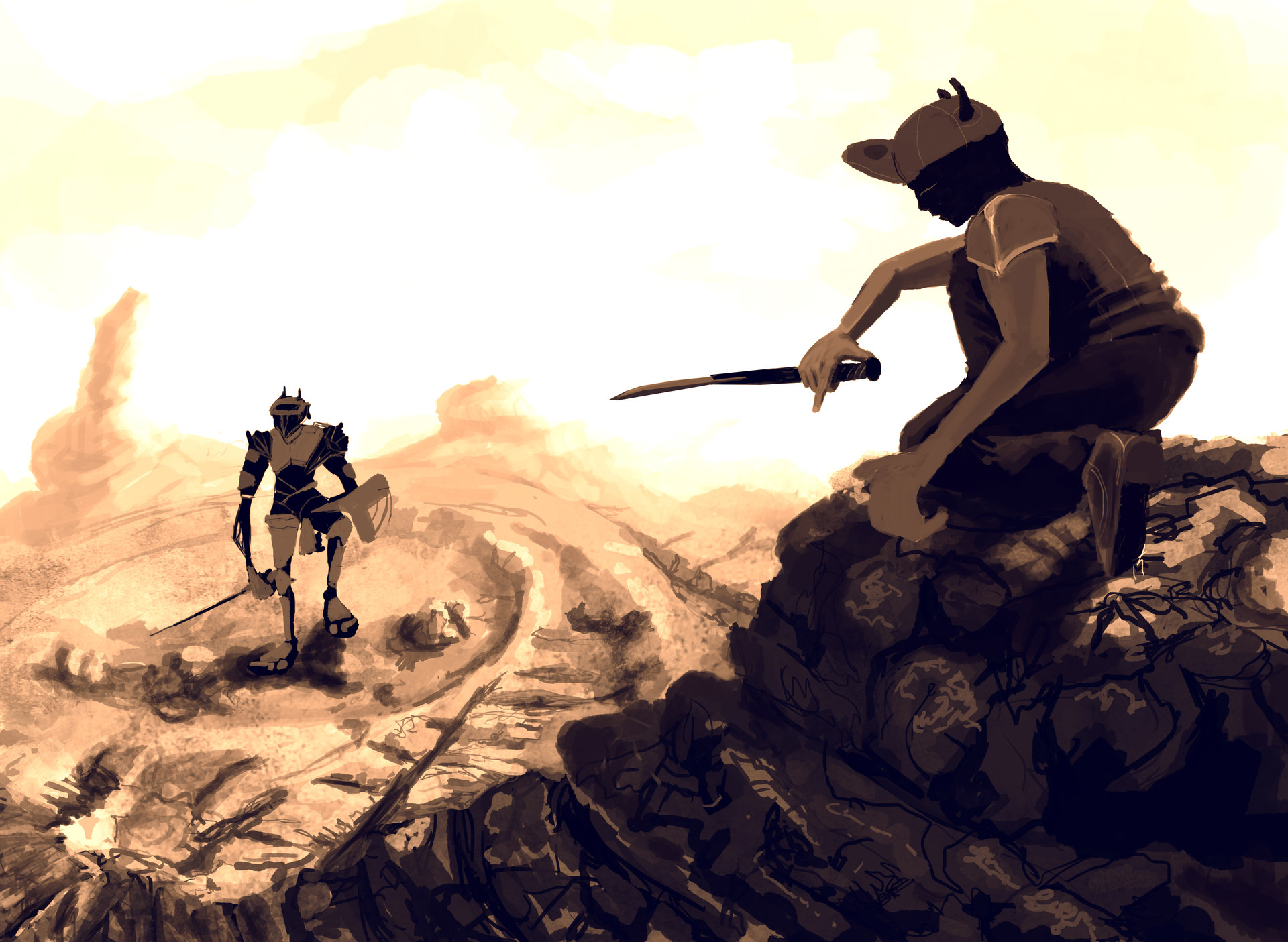 ArtStation - Knight and Kid