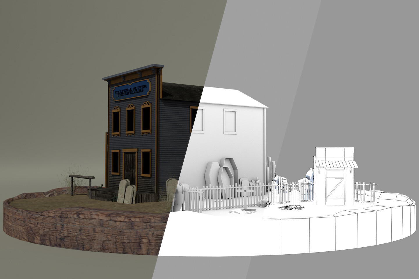 Olivier Montpetit - Demo Reel 2015 - breakdown of Steaming Rock Town