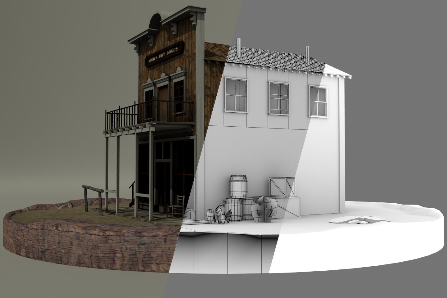 Olivier Montpetit - Demo Reel 2015 - breakdown of Steaming Rock Town