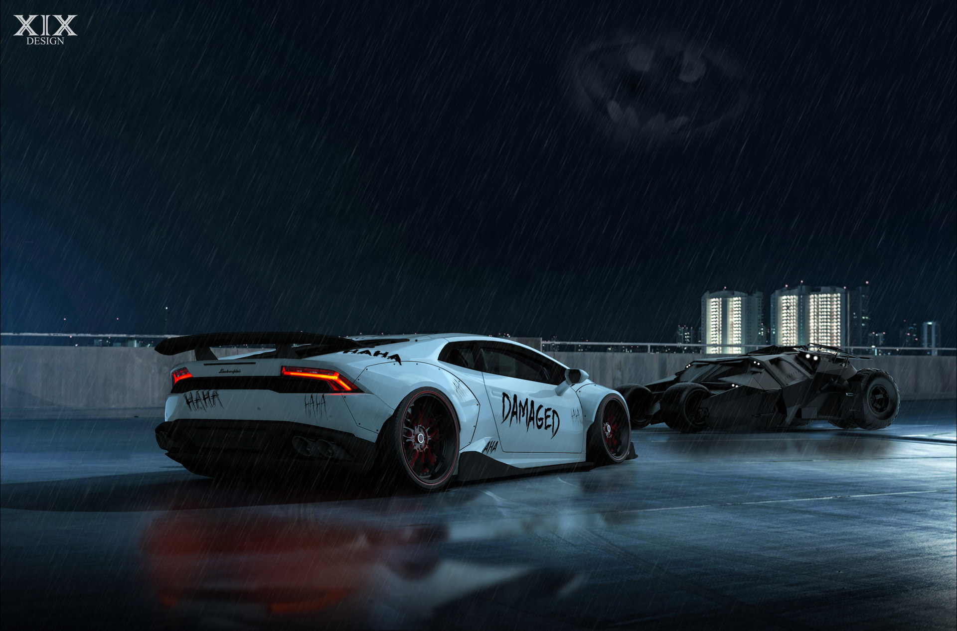 ArtStation - Jokermobile vs Batmobile