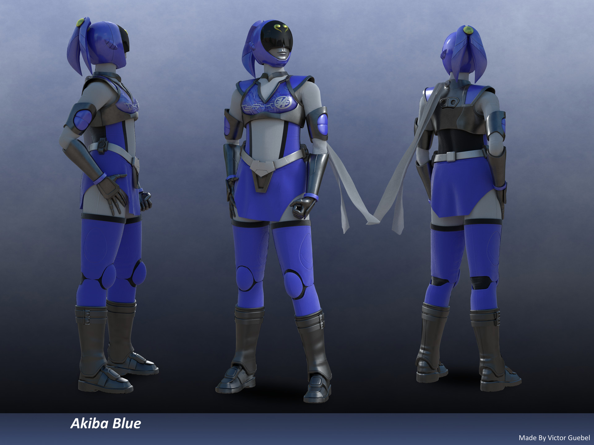 ArtStation - Akiba Blue 3d character model