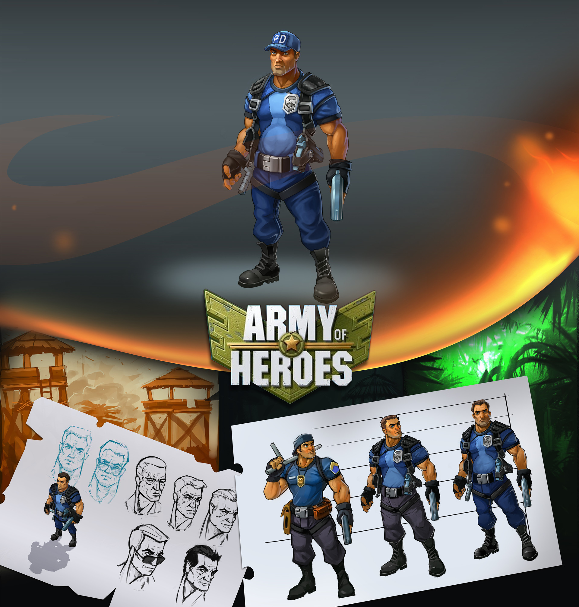 ArtStation - Policeman (sketch)