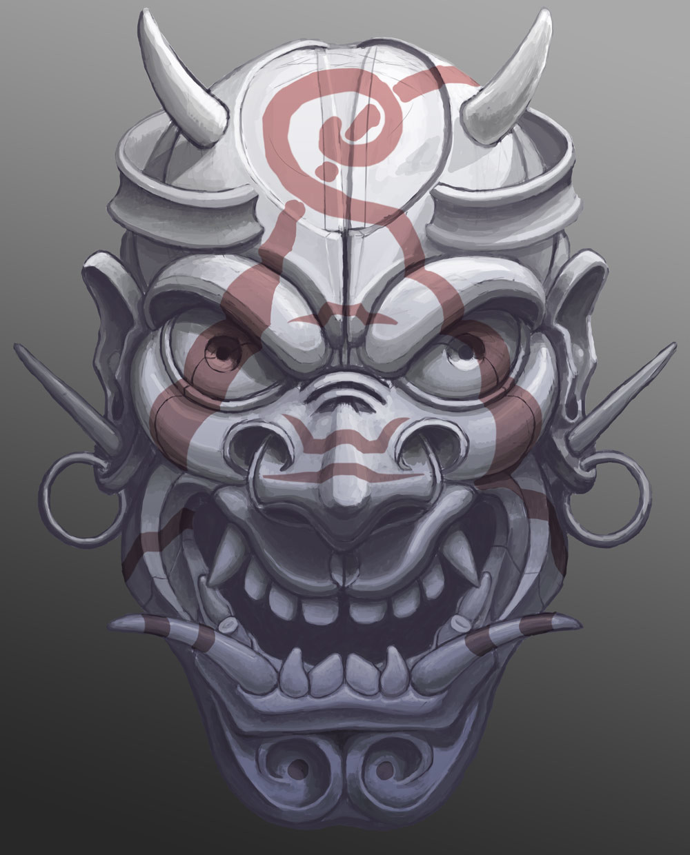 Máté Lukács - Evil painted samurai mask