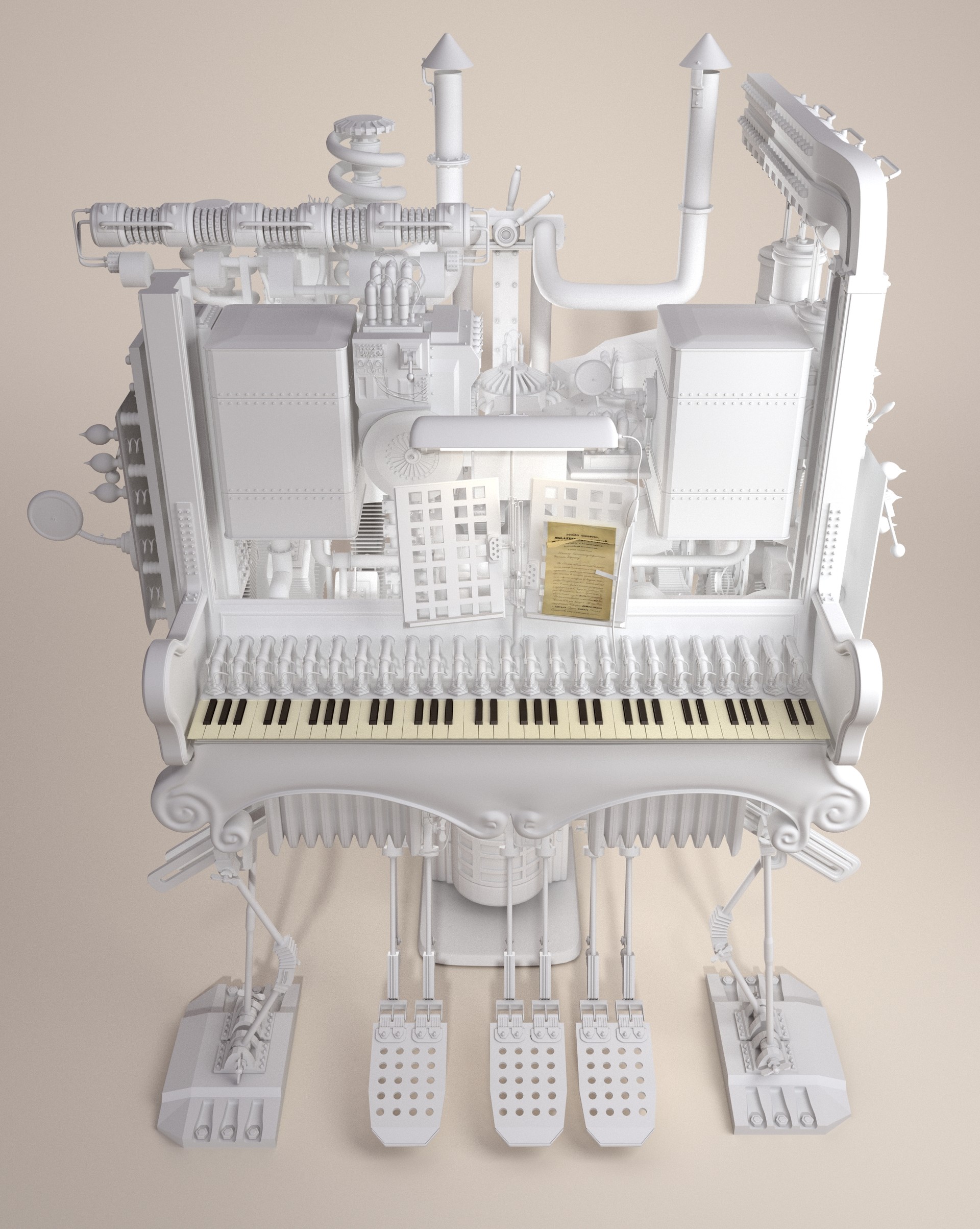 ArtStation - Piano machine